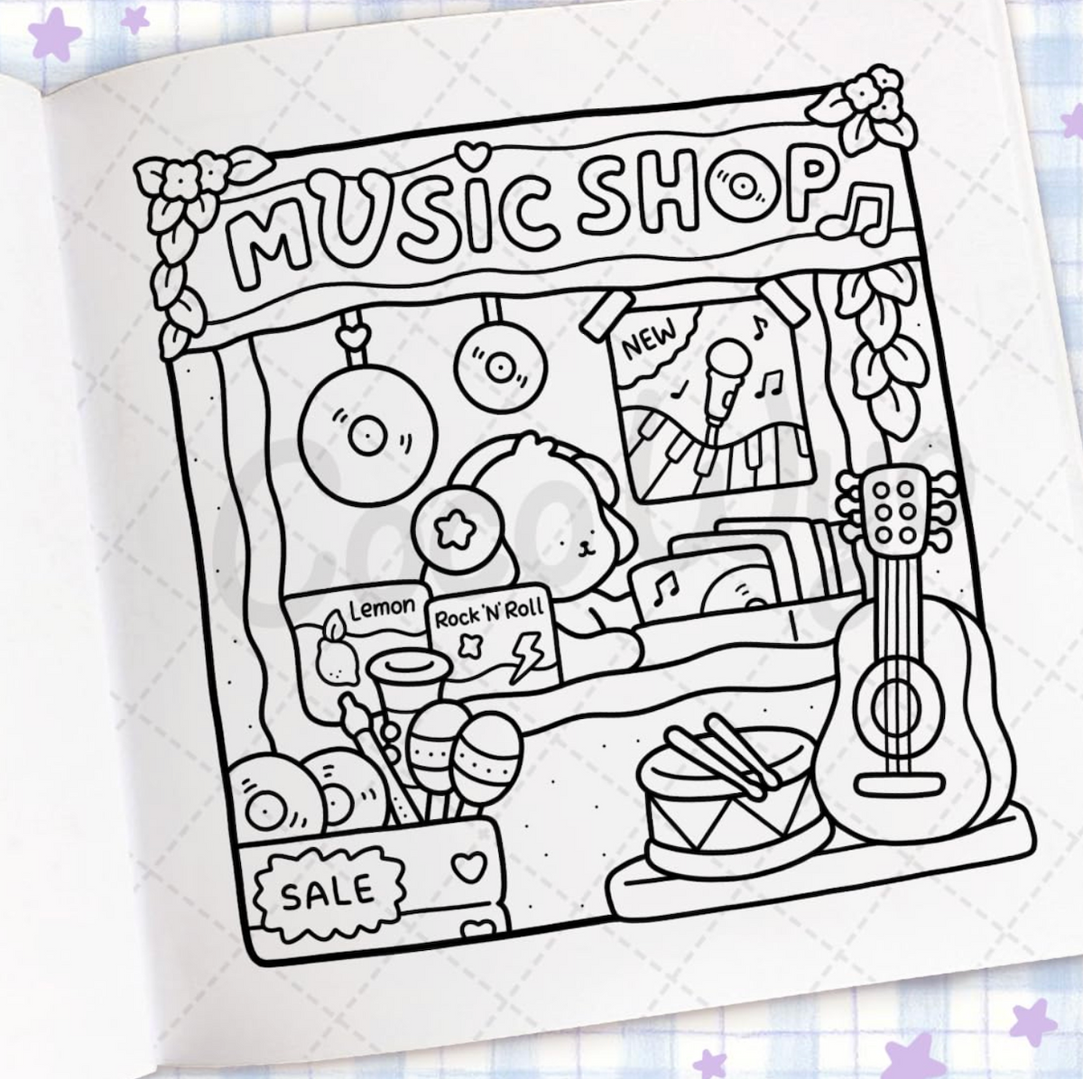 kids music coloring book