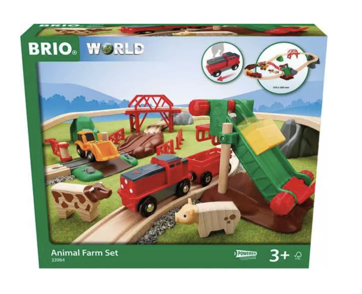 BRIO World Train Animal Farm Set – World of Mirth