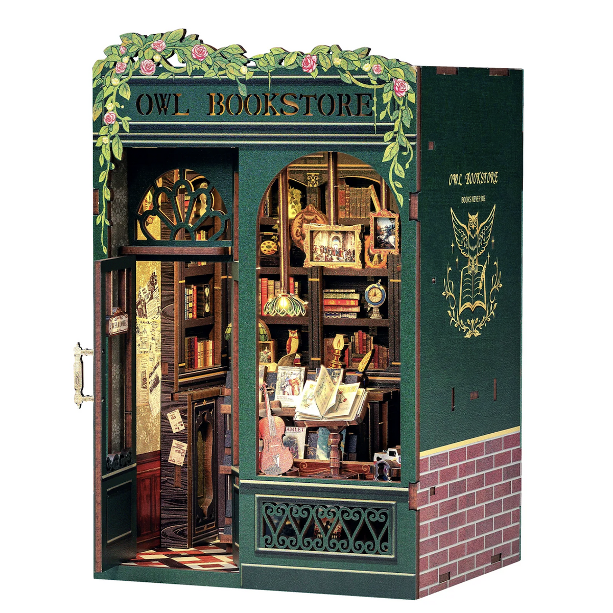 DIY Miniature Book Nook Kit Owl Bookstore – World of Mirth