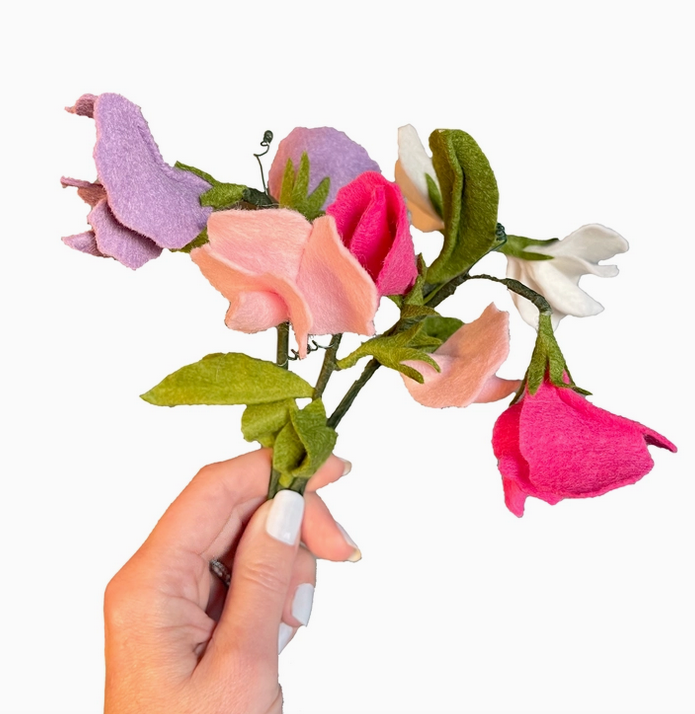 Felt Sweet Peas Flower Craft Kit – World of Mirth