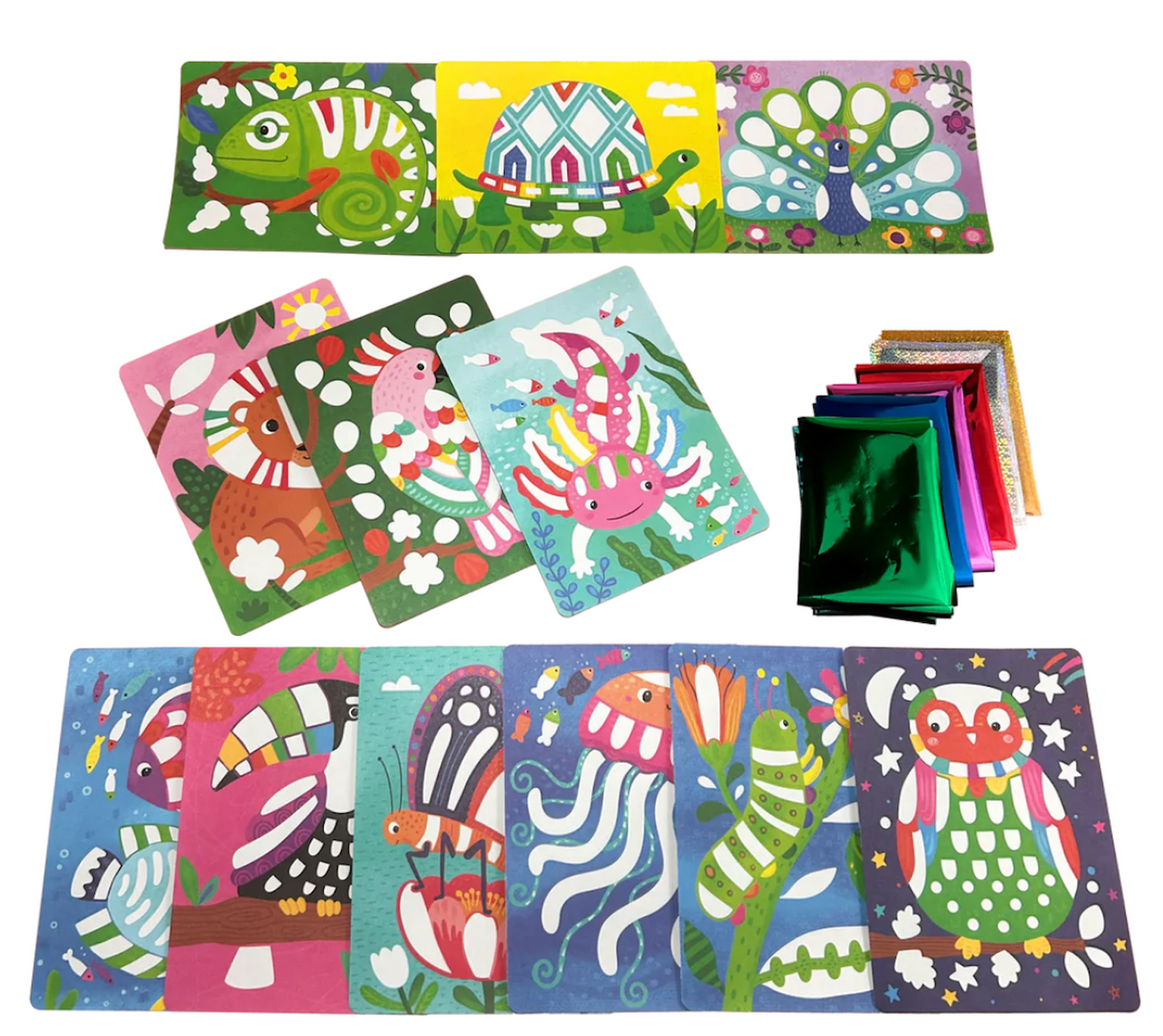 Foil-tastic Foil Art & Coloring Set Awesome Animals – World of Mirth