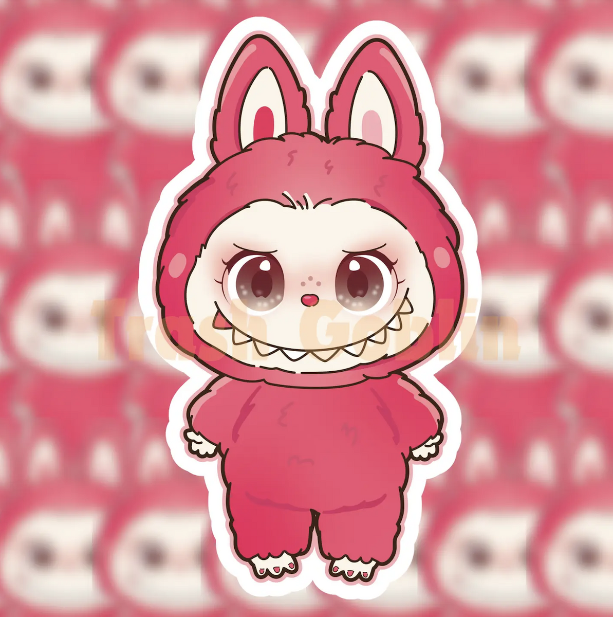 Hot Pink Labubu Sticker – World of Mirth