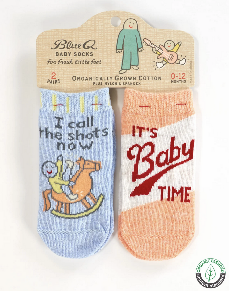 I Call The Shots Now/ It's Baby Time Baby Socks – World of Mirth