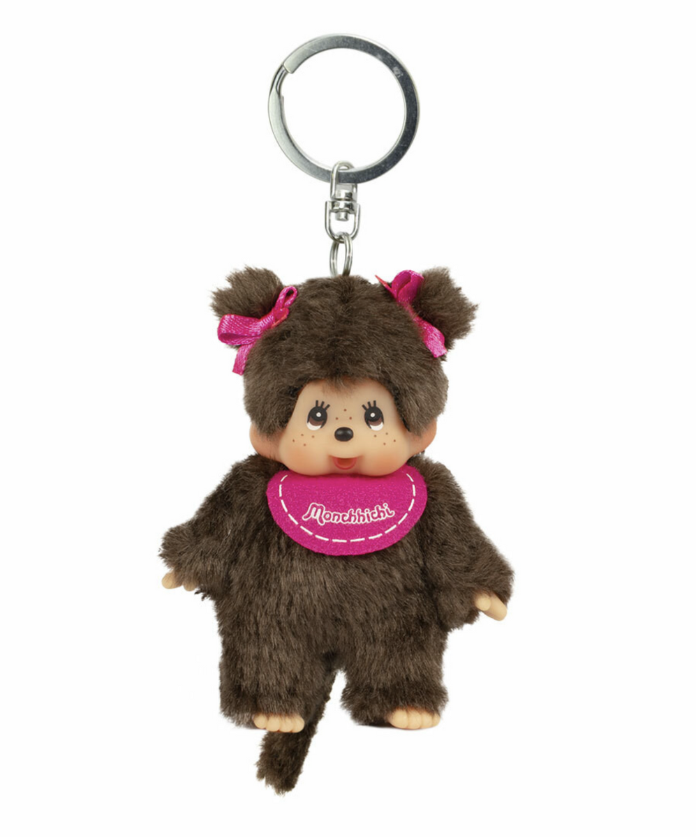 Monchichi Pink Bib Plush Keychain – World of Mirth