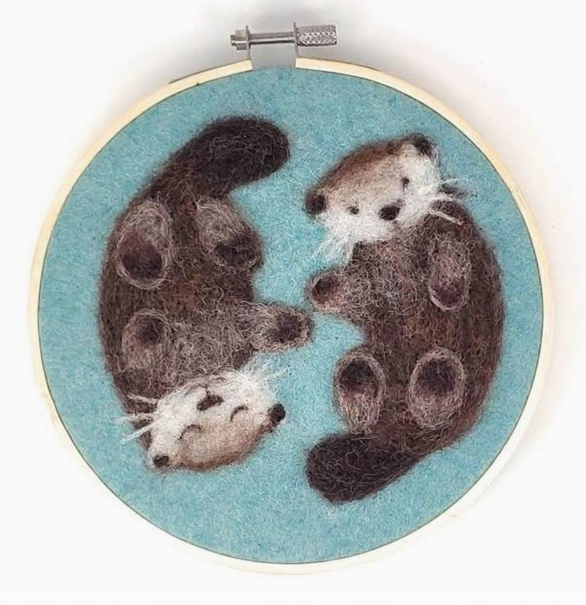 Otters in A Hoop Needle Felting Craft Kit – World of Mirth