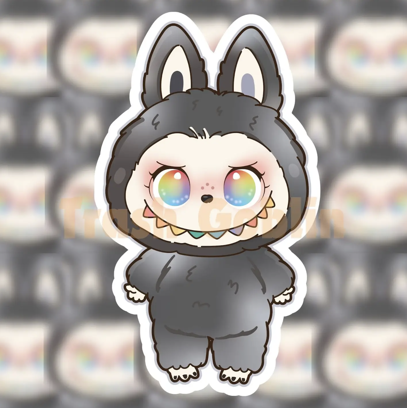 Secret Black and Rainbow Labubu Sticker – World of Mirth
