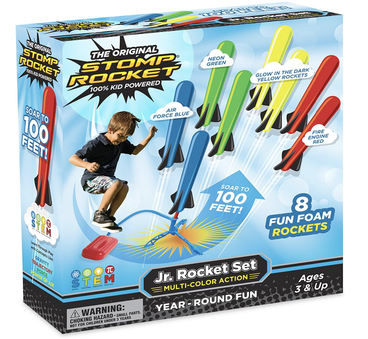 Stomp Rocket Jr Rainbow Glow Rocket Launcher – World of Mirth
