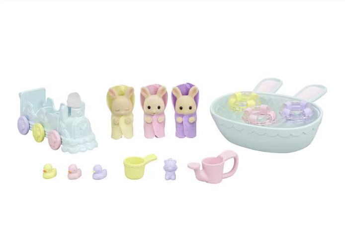 Triplets Baby Bathtime Set Calico Critters – World of Mirth