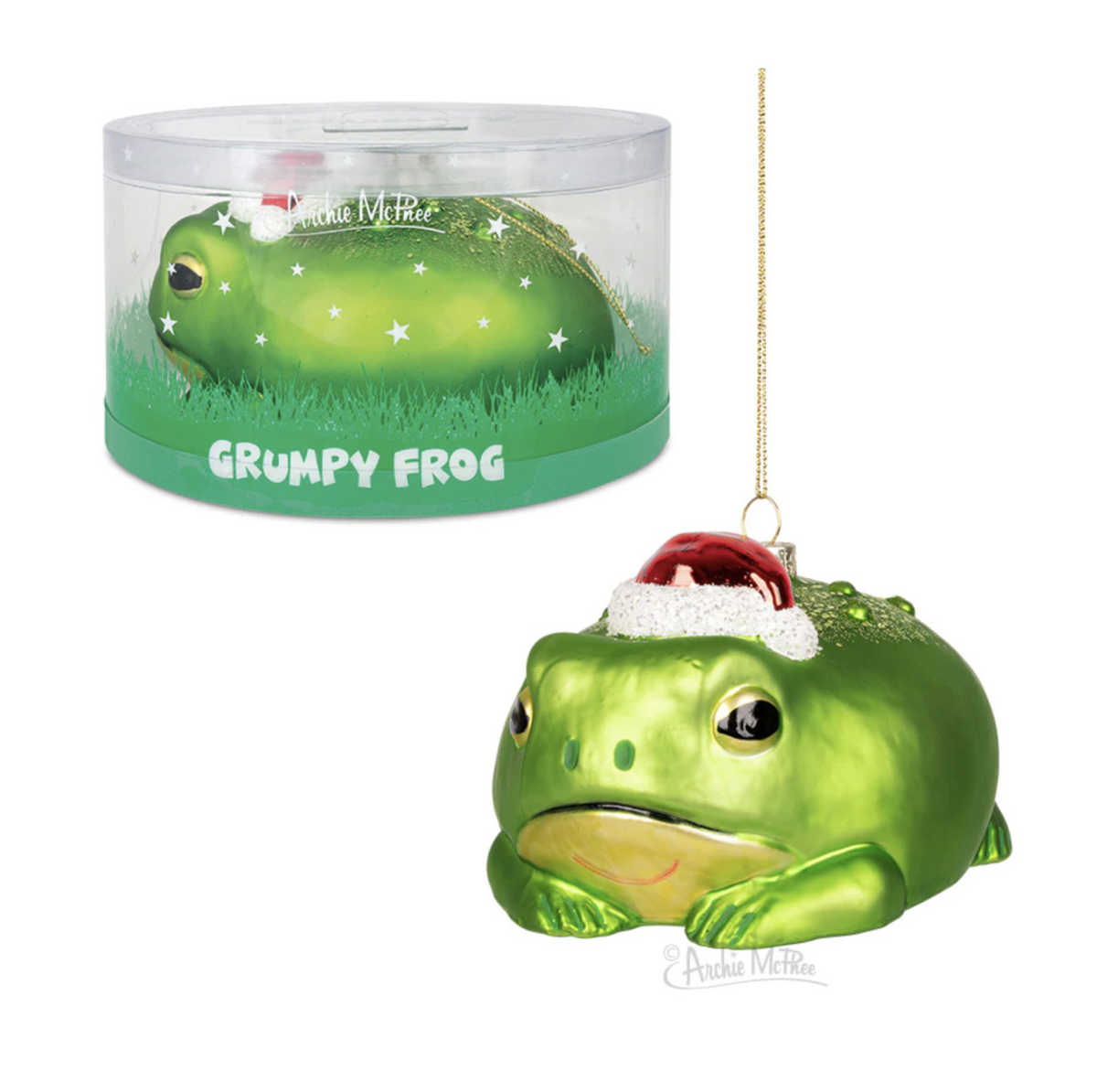Grumpy Frog Ornament – World of Mirth
