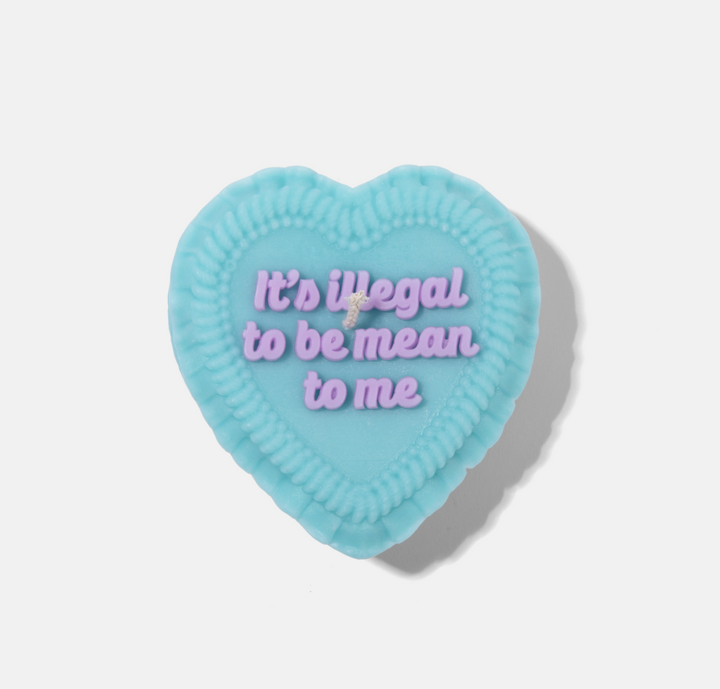 It's Illegal To Be Mean To Me Heart Candle – World of Mirth