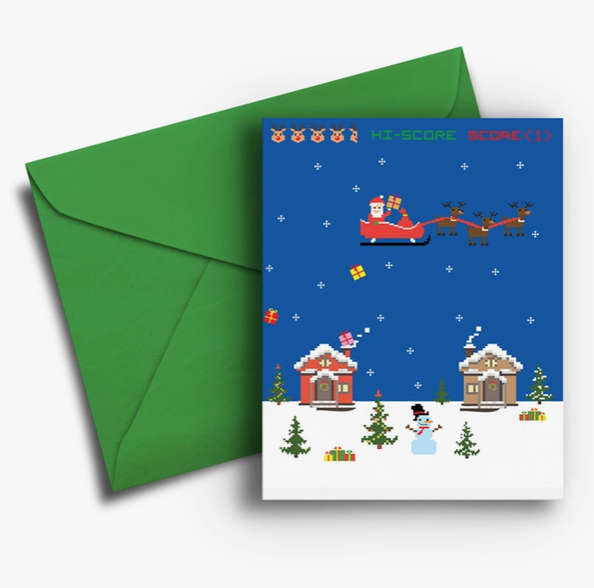 Video Game Santa Christmas Card – World of Mirth