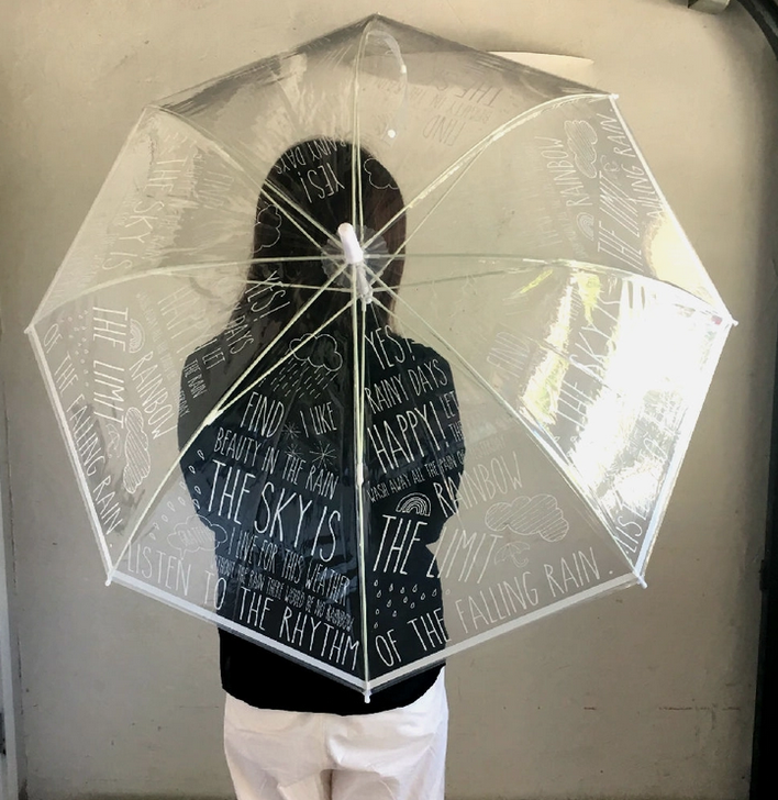 Words White Clear Umbrella – World of Mirth